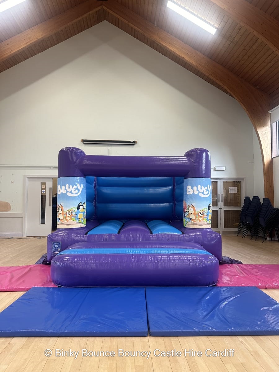 Bluey Low Height Bouncy Castle (Blue/Purple) - Bouncy Castle Hire and ...