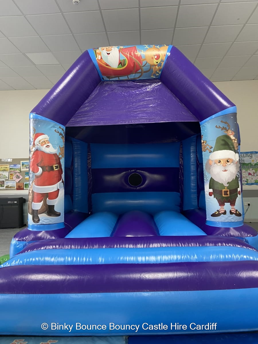Christmas Theme Mini Disco Bouncy Castle (Small) - Bouncy Castle Hire ...