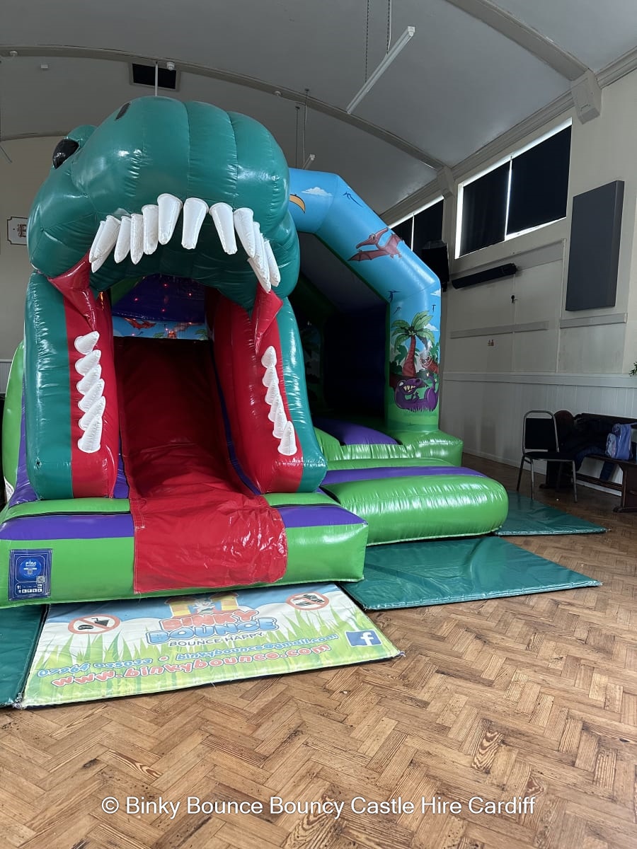 Dinosaur Bouncy Castle with Slide - Bouncy Castle Hire and soft play ...