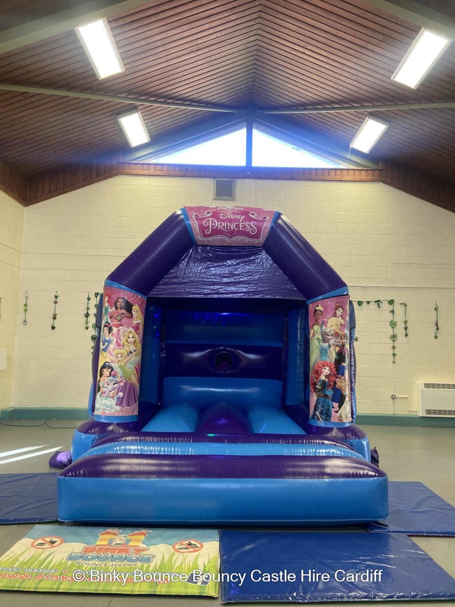 Disney Princess Theme Mini Disco Bouncy Castle (Small) - Bouncy Castle ...