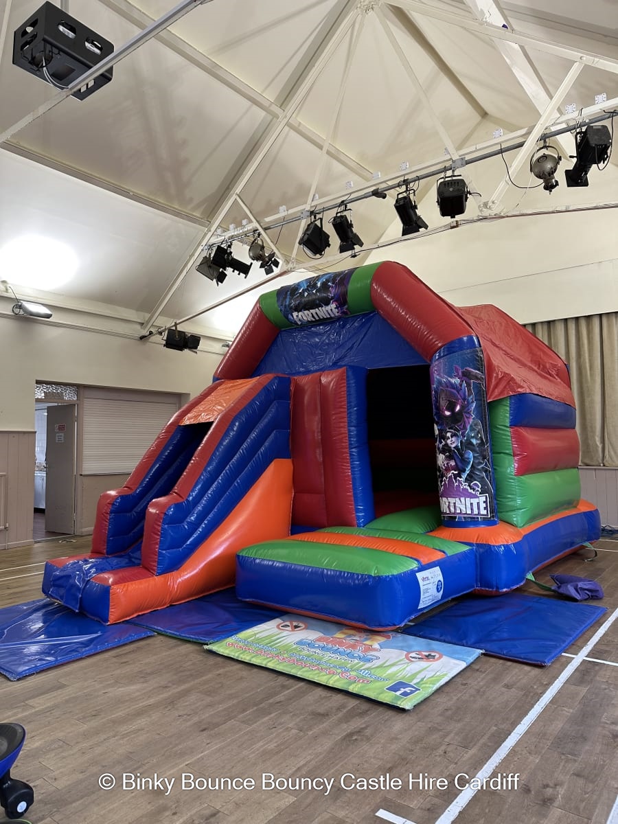 Fortnight Theme Multicolour Front Slide - Bouncy Castle Hire and soft ...