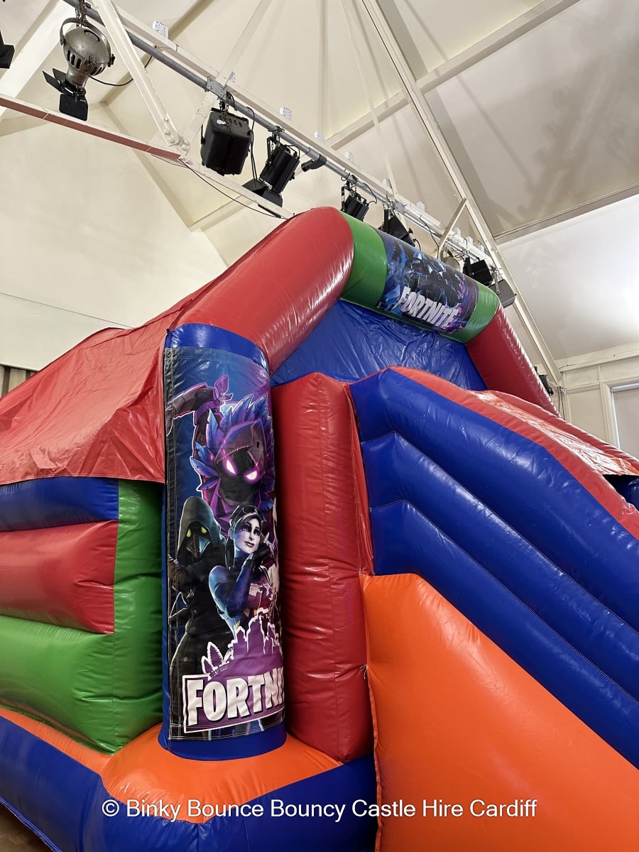 Fortnight Theme Multicolour Front Slide - Bouncy Castle Hire and soft ...