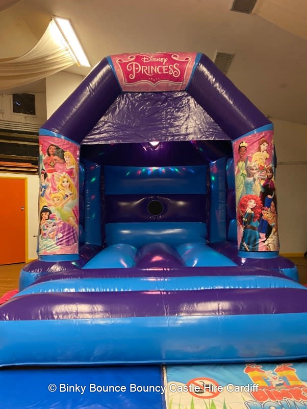 Disney Princess Theme Mini Disco Bouncy Castle (Small) - Bouncy Castle ...
