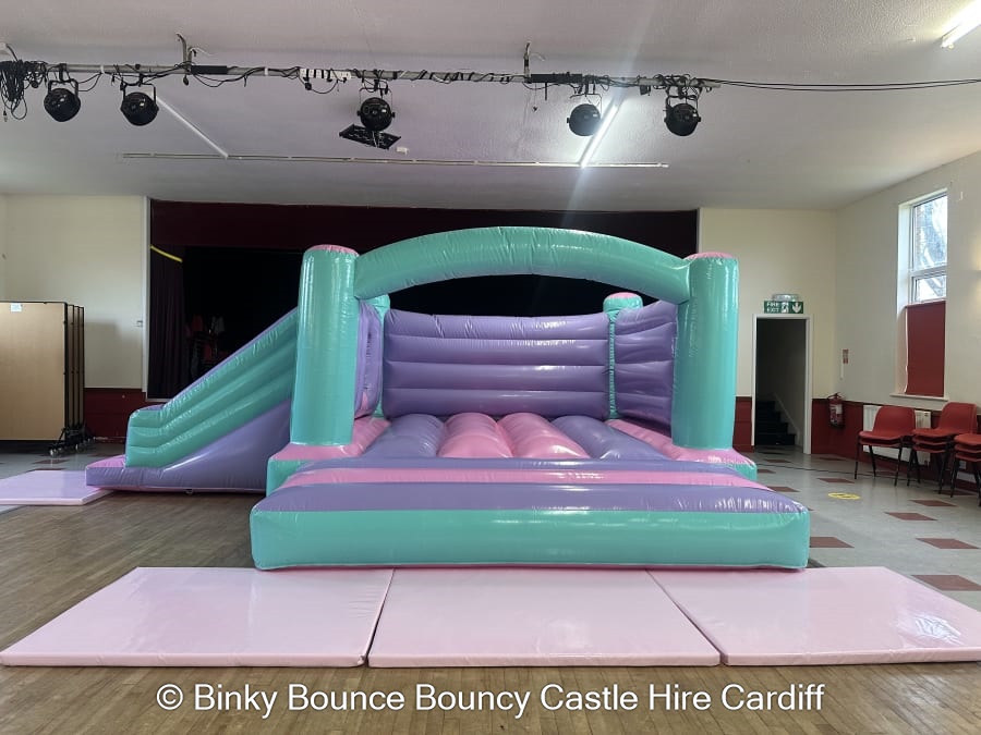 Pastel Colour Bouncy Castle & Slide - Bouncy Castle Hire and soft play ...