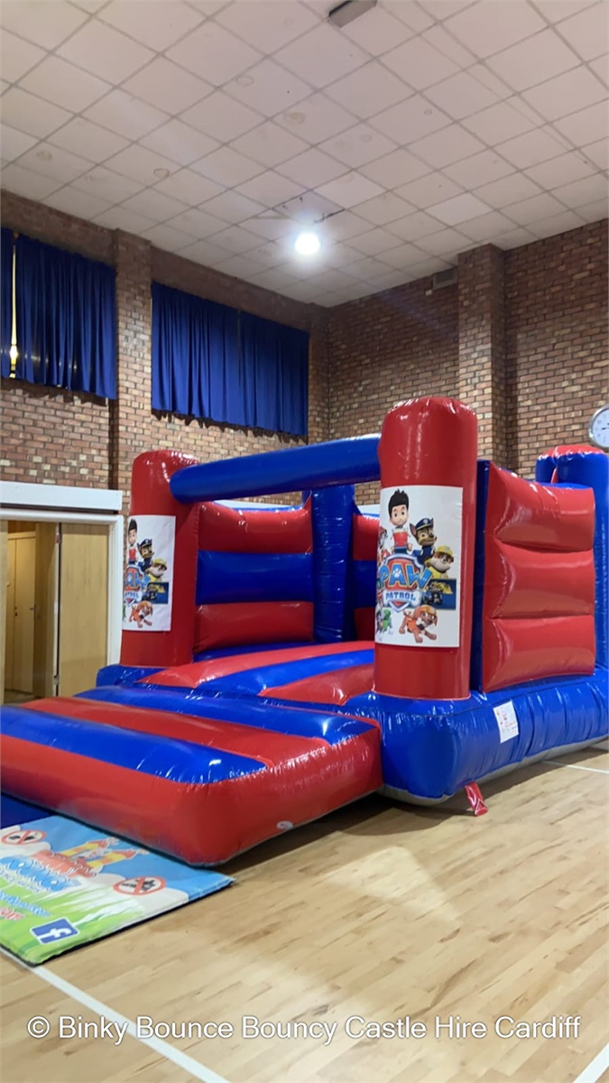 Paw Patrol Theme Low Height Bouncy Castle (Red/Blue) - Bouncy Castle ...