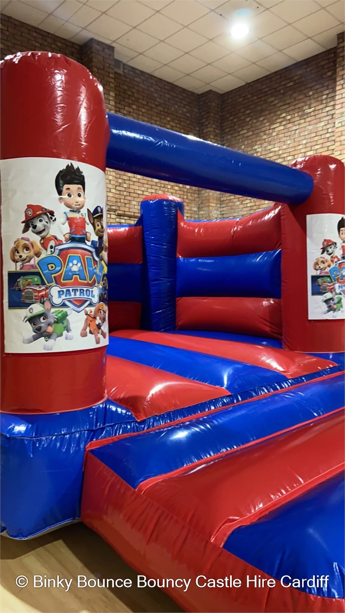 Paw Patrol Theme Low Height Bouncy Castle (Red/Blue) - Bouncy Castle ...