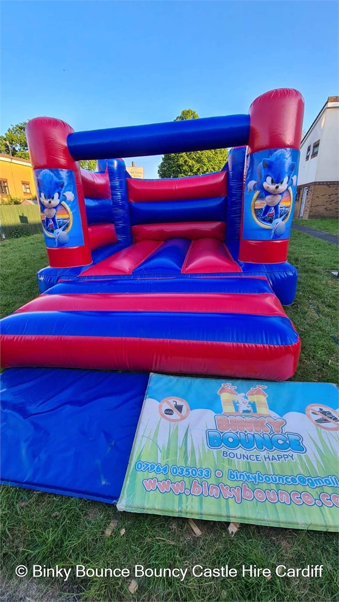 Sonic The Hedgehog Low Height Bouncy castle (Red/Blue) - Bouncy Castle ...