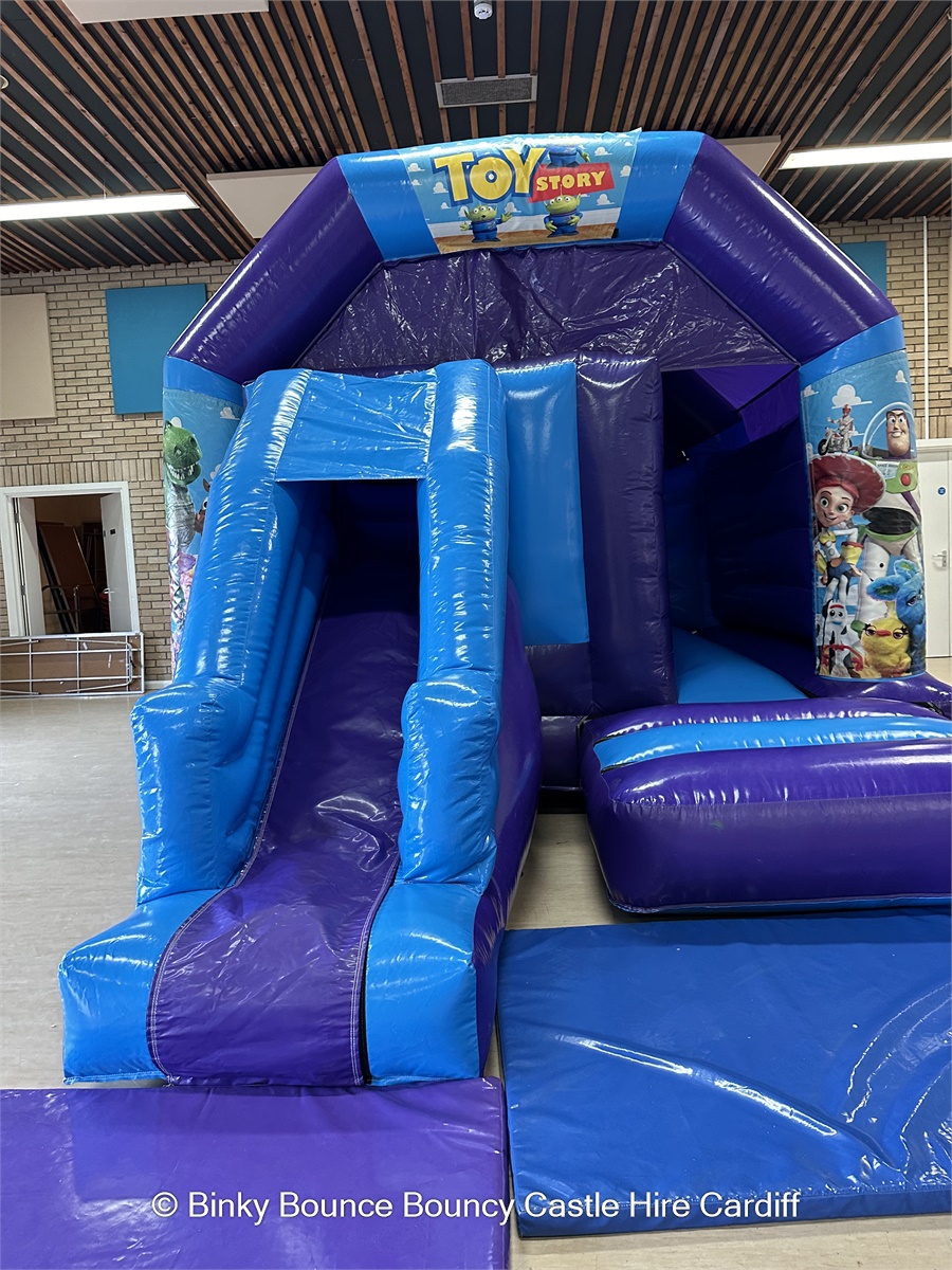 Toy Story Blue/Purple Front Slide - Bouncy Castle Hire and soft play ...