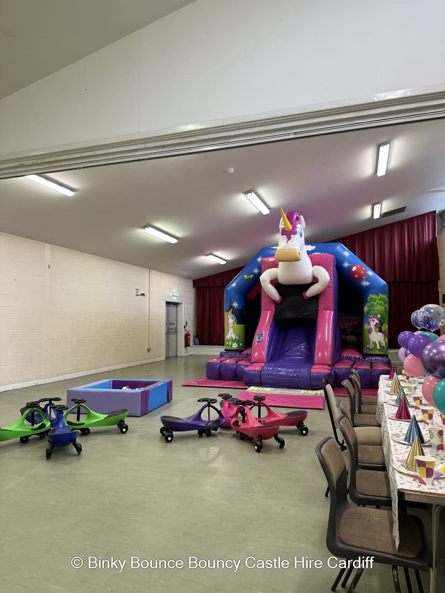 Unicorn Bouncy Castle with Slide - Bouncy Castle Hire and soft play ...